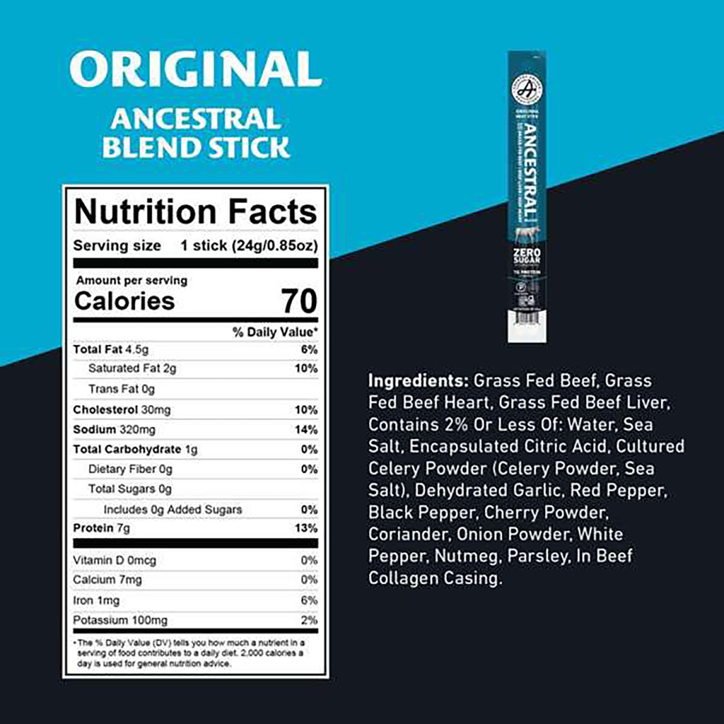 Ancestral Blend Original Beef Sticks (18 Sticks) | Country Archer Wholesale